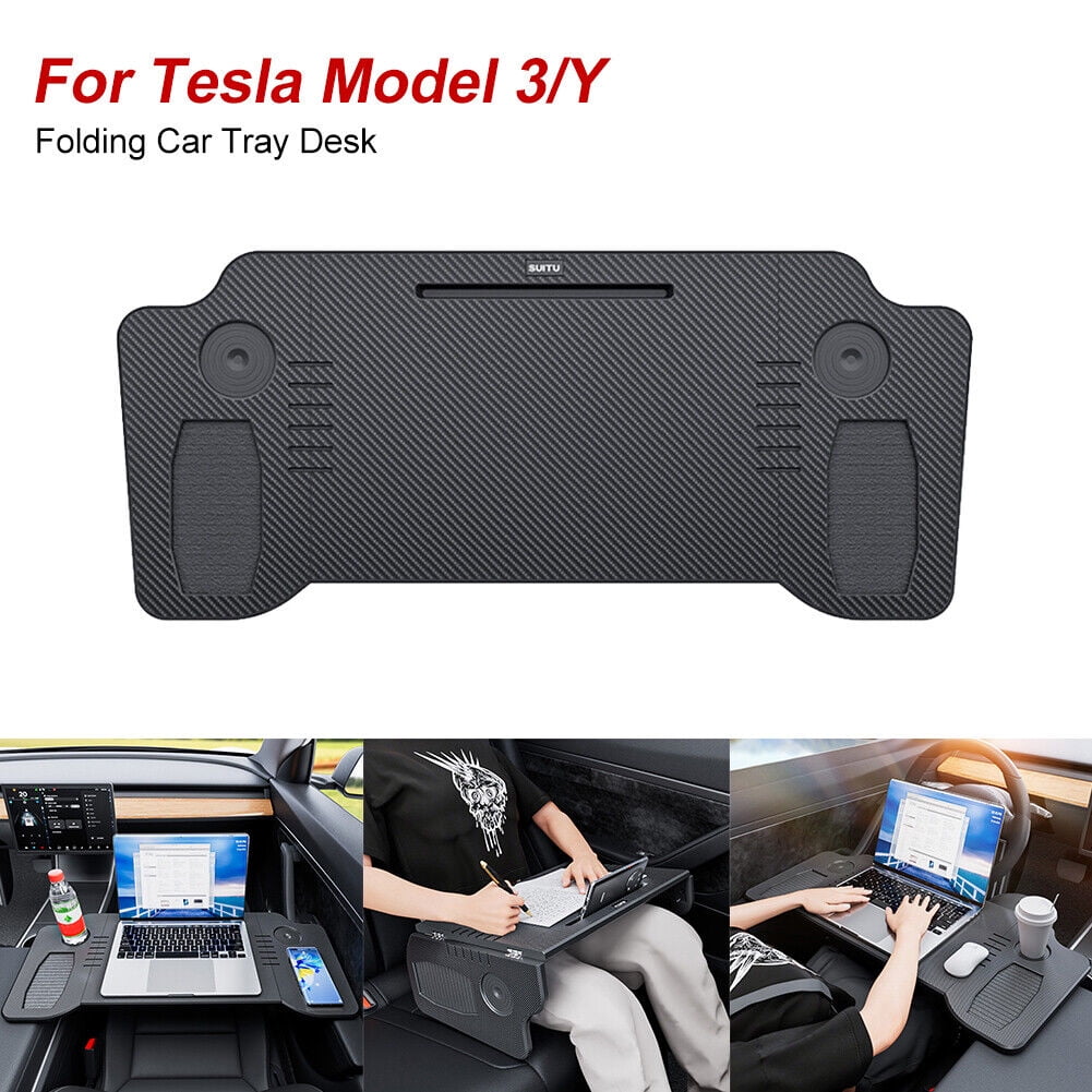 For Tesla Model3/Y Portable Folding Laptop Desk Eating Table Steering ...