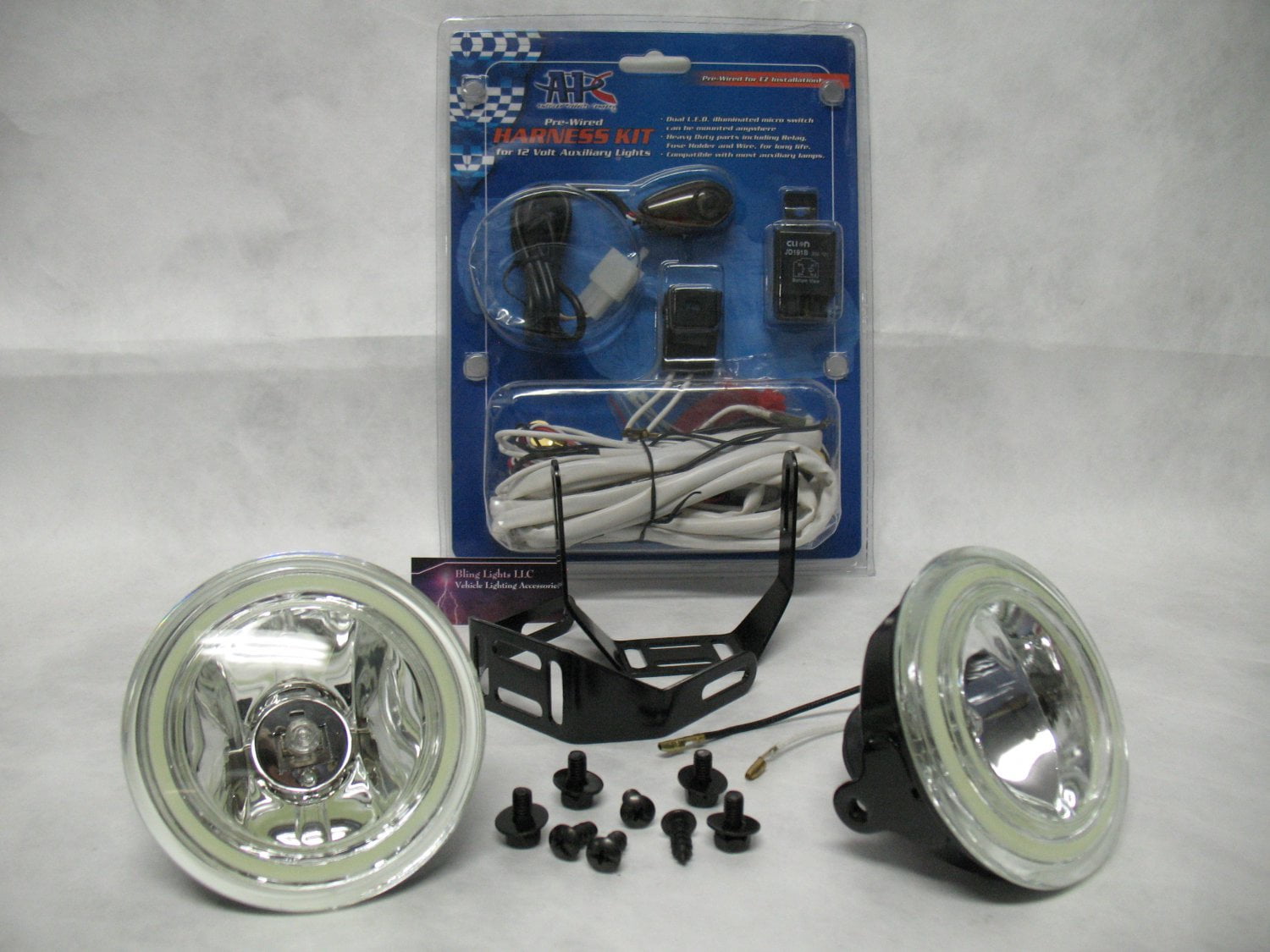 For The 4" Inch Round Angel Eye Fog Lights Driving Lamps Kit Universal ...