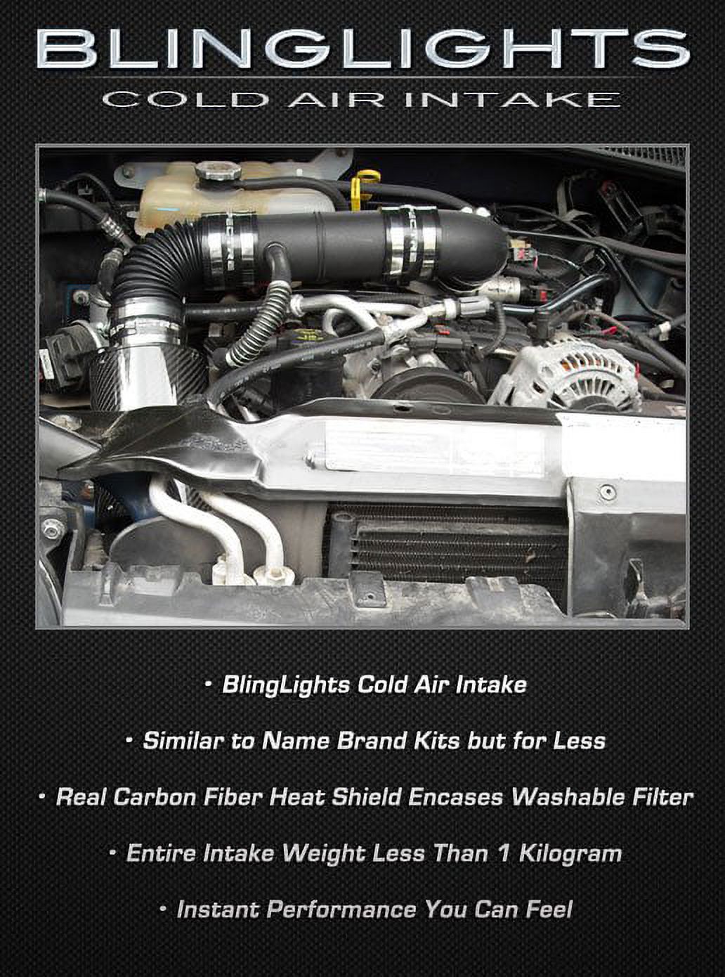 For The BlingLights Brand Performance Cold Air Intake for Jeep Liberty ...