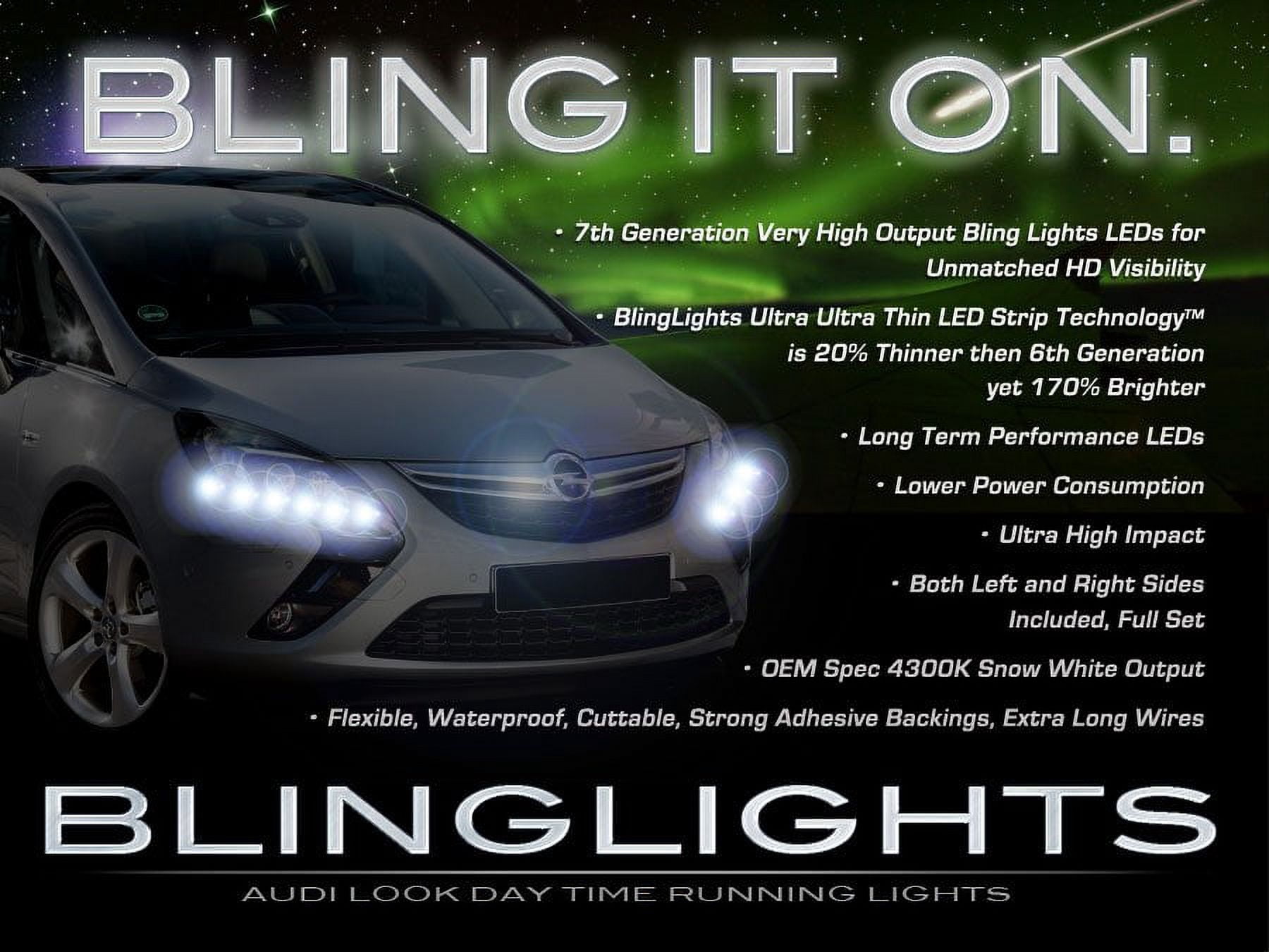 For The Chevrolet Chevy Zafira LED DRL Light Strips Headlamps ...