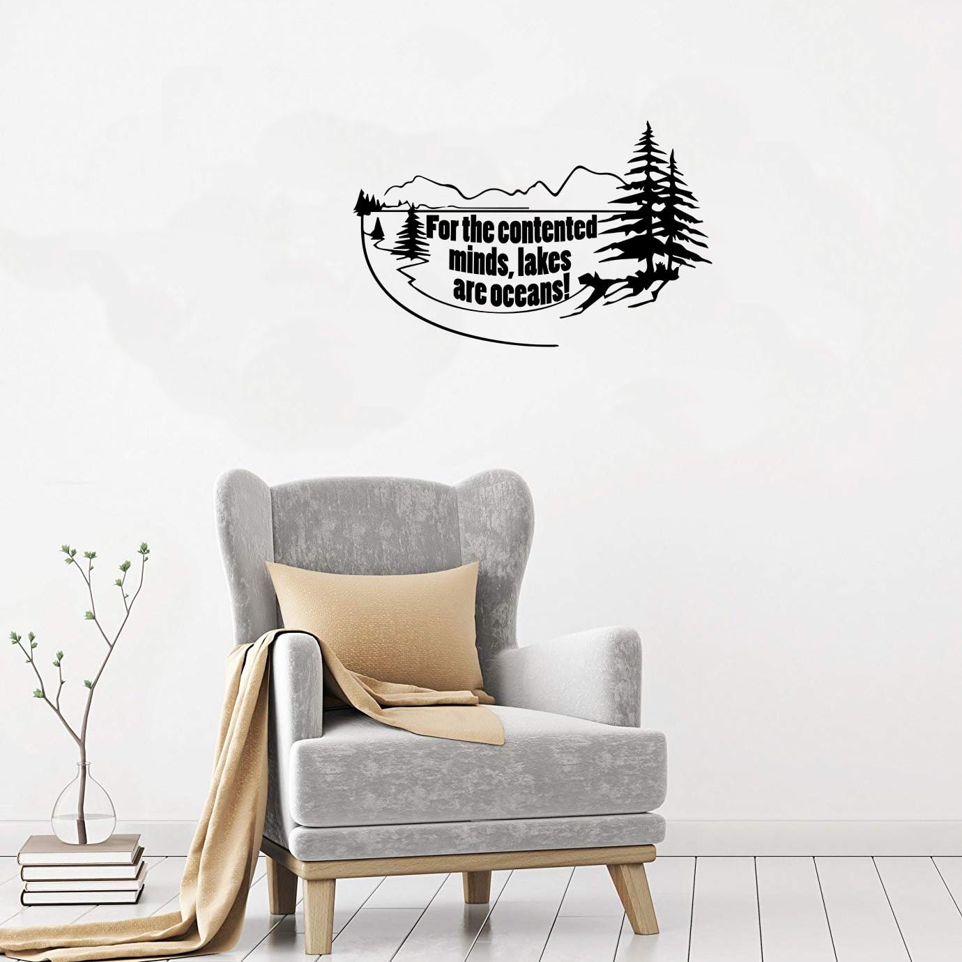 For The Contented Minds Quote Lake House Ocean Cabin Fishing Scenery ...