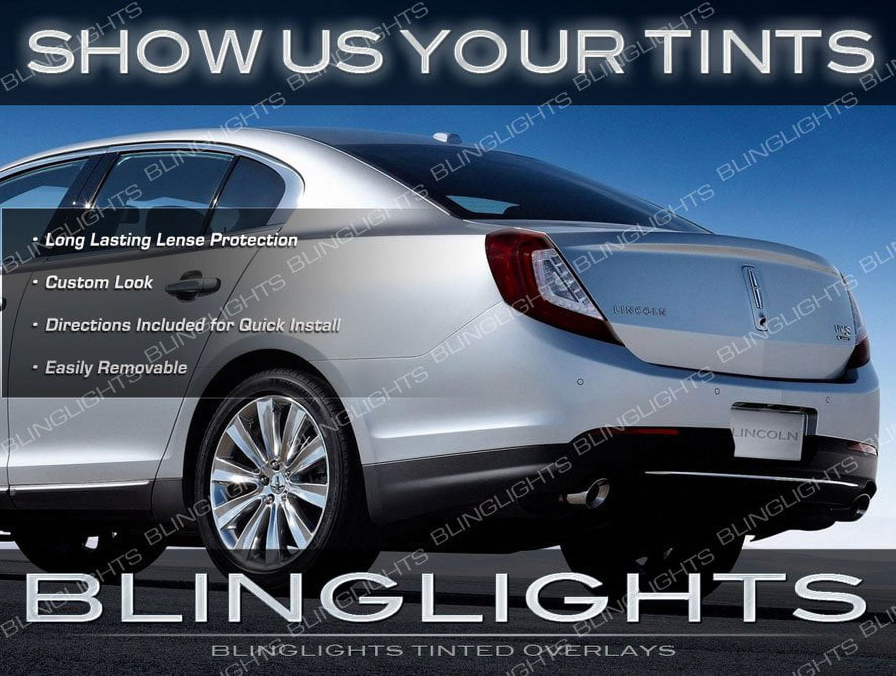 For The Lincoln MKS Tinted Tail Lamps Smoked Lights Overlays Kit film ...