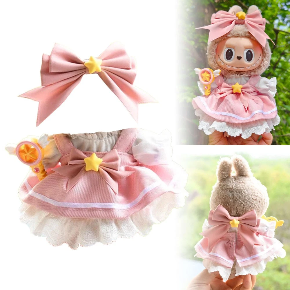 For The Monsters Plush Doll Cute Pink Princess Dress Suit No Toys Kids ...
