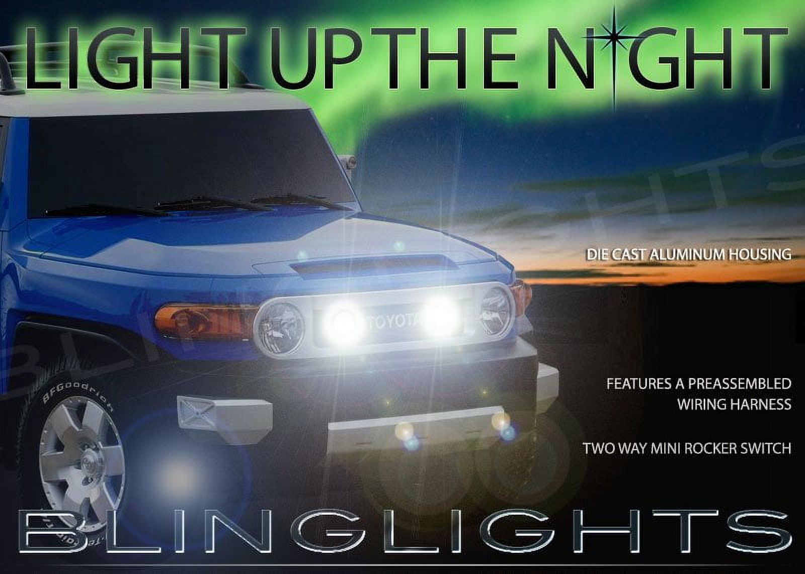 For The Toyota FJ Cruiser Auxiliary Off Road Driving Lights Kit ...