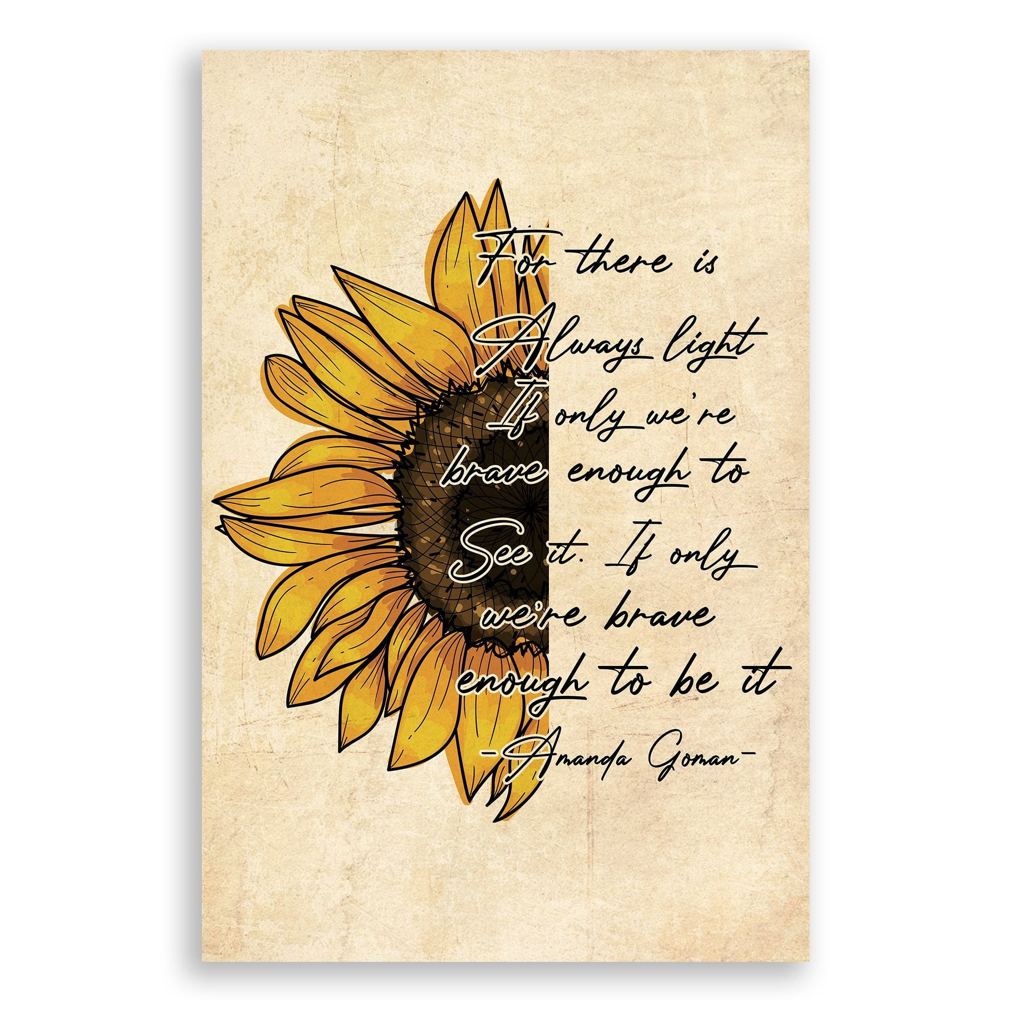 For There Is Always Light Vertical Poster, Amanda Gorman Poem Poster ...