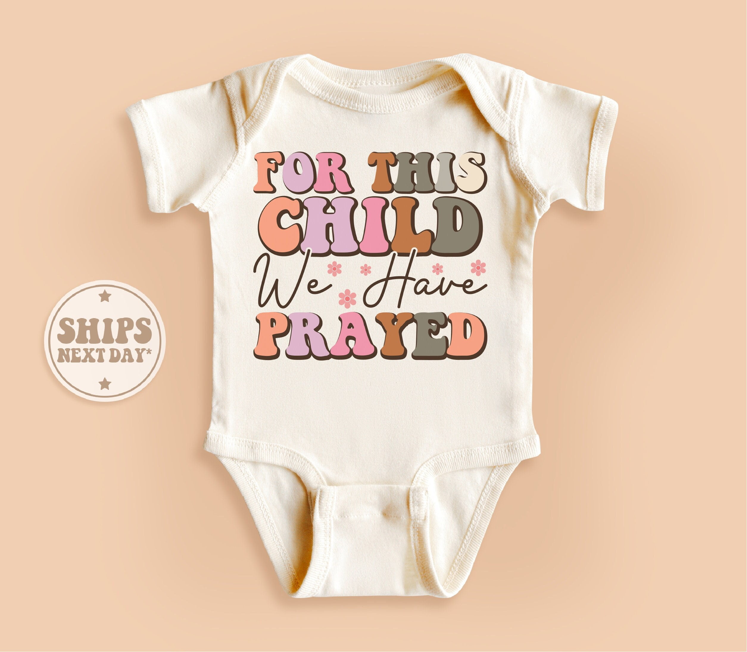 For This Child We Have Prayed Onesie, Religious Onesie, Cute Natural ...
