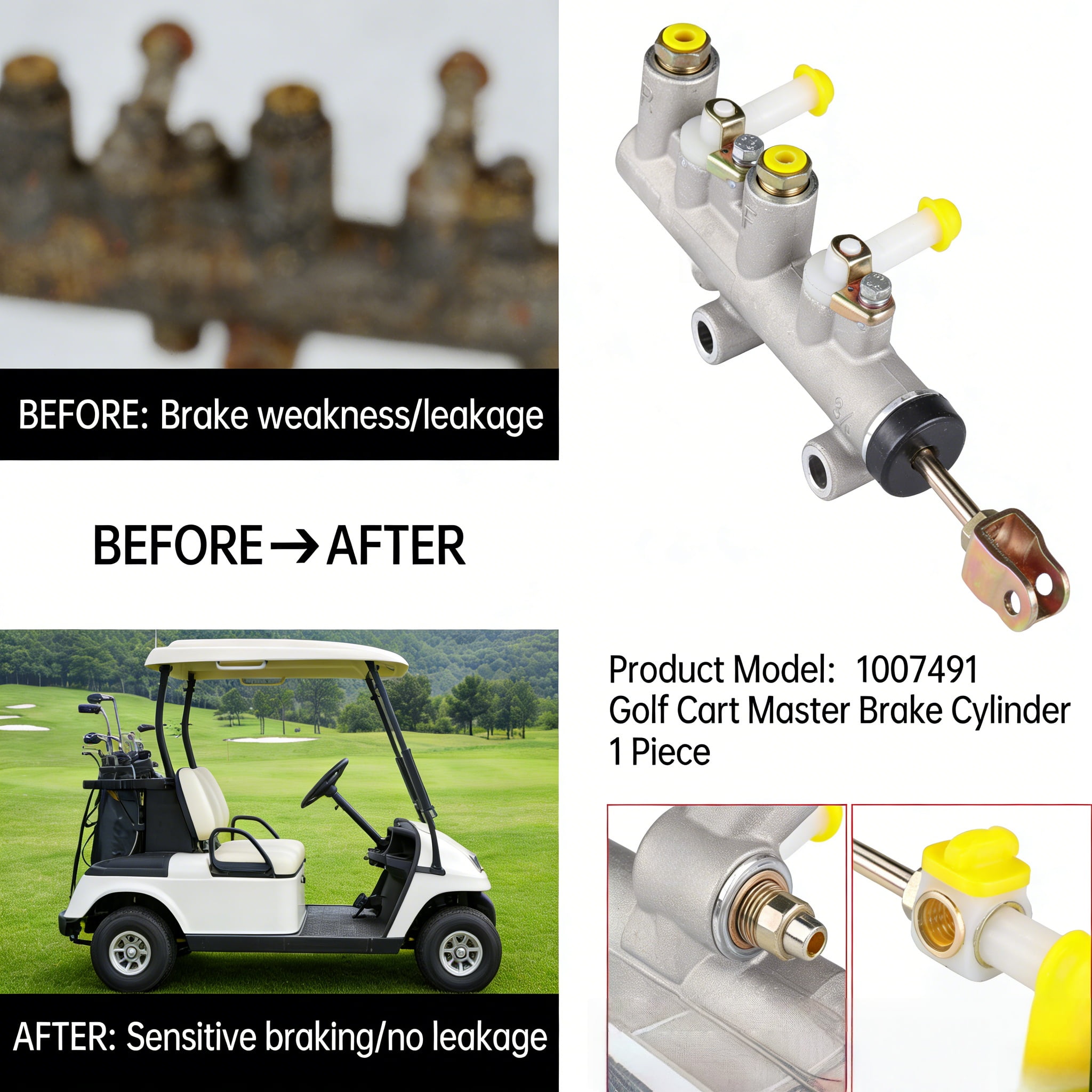For Tomberlin Golf Cart E-merge Emerge Brake Master Cylinder - Walmart.com