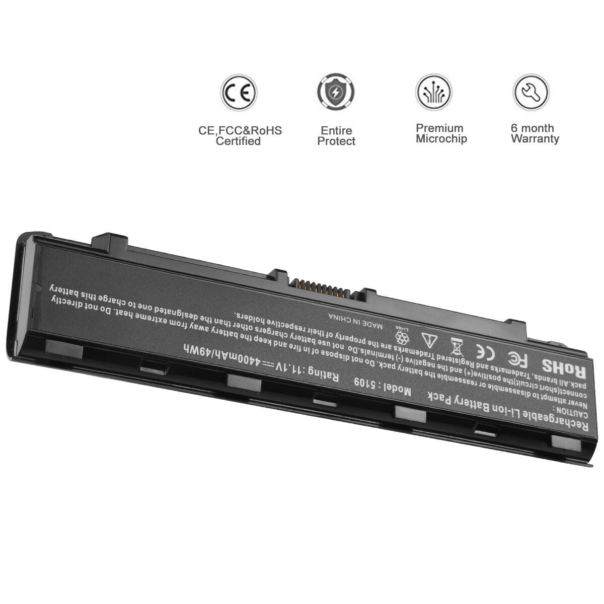For Toshiba Satellite C55-A Series 15.6" Battery 11.1V 49Wh 4400mAh ...