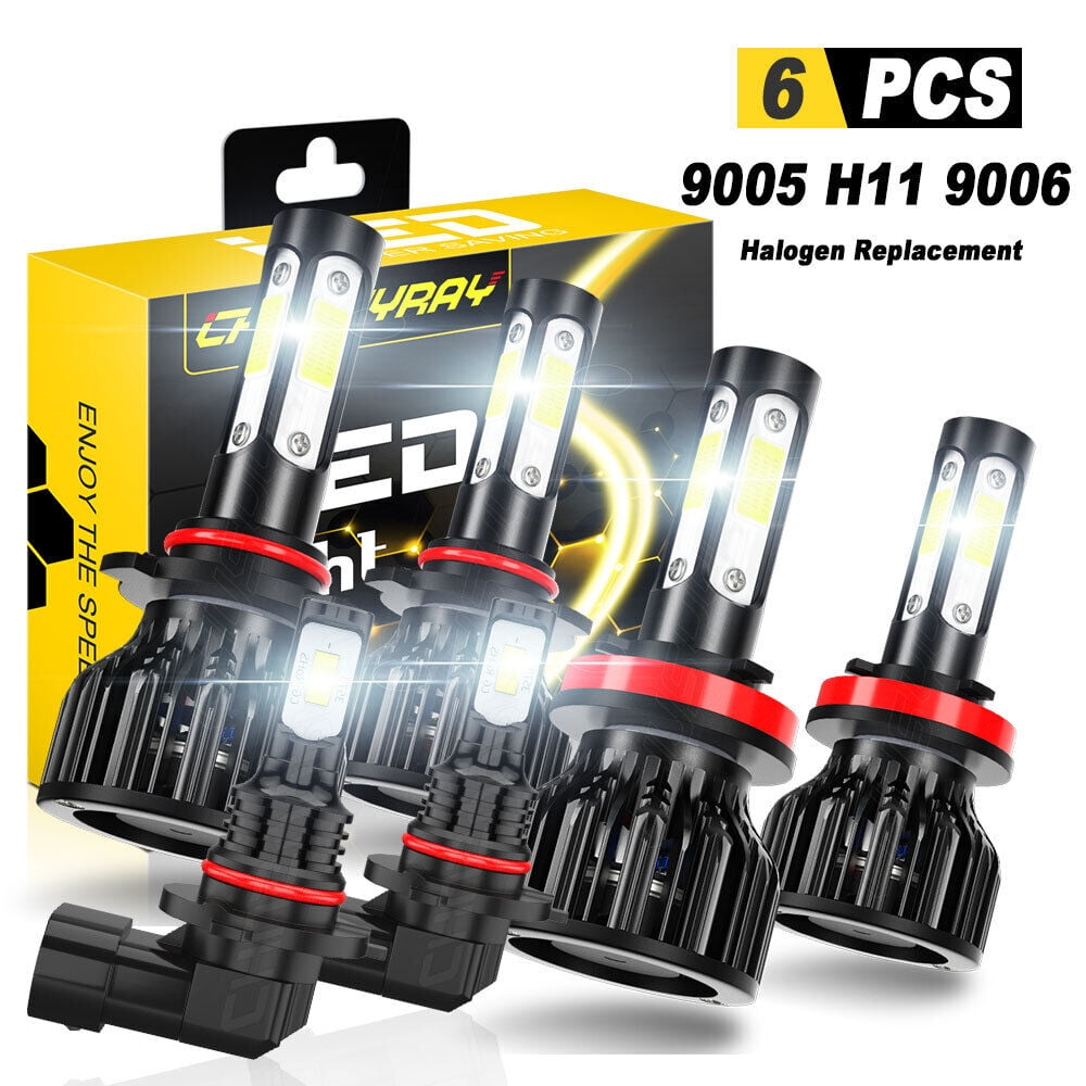For Toyota 4Runner 2006-2009 6x 6000K 9005 H11 LED Headlight High-Low ...