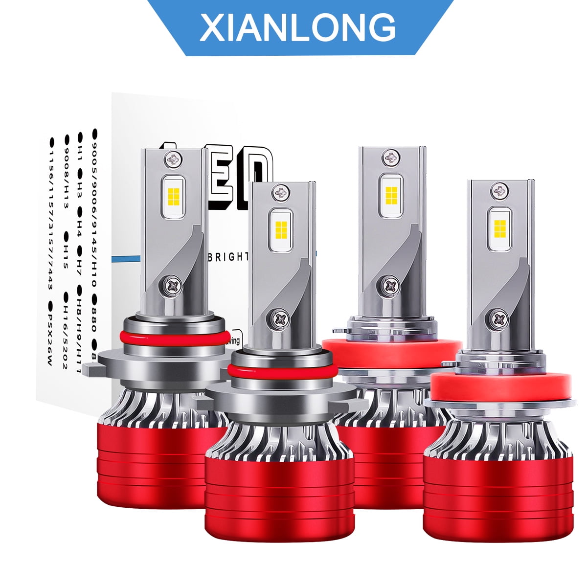 For Toyota 4Runner 2006-2020 LED Headlight Bulbs,9005+H11 High Low Beam ...