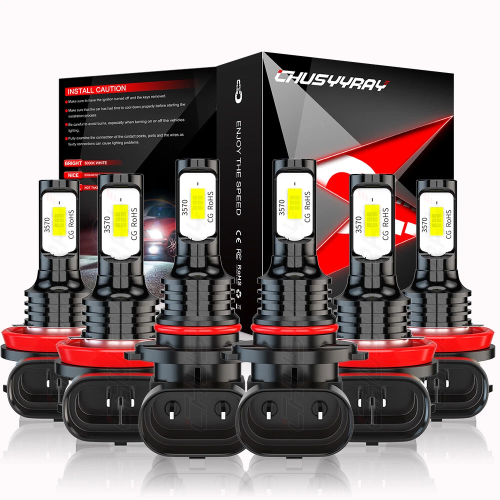For Toyota 4Runner 2010-2020 LED Headlight Bulbs Kit High/Low Beam +Fog ...