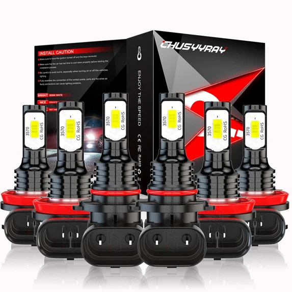 For Toyota 4Runner 2010-2020 LED Headlight Bulbs Kit High/Low Beam +Fog ...