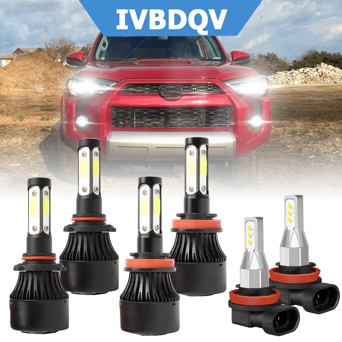 For Toyota 4Runner 2010-2020 LED Headlights Combo High Low Beam + Fog ...