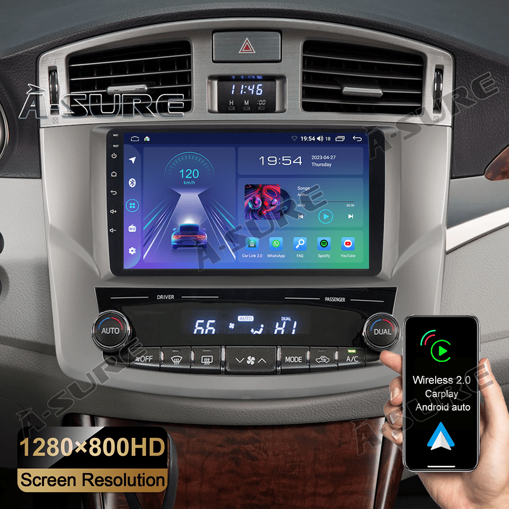 For Toyota Avalon 2011-2012 Android 12 Apple CarPlay Car Radio Stereo 2 ...