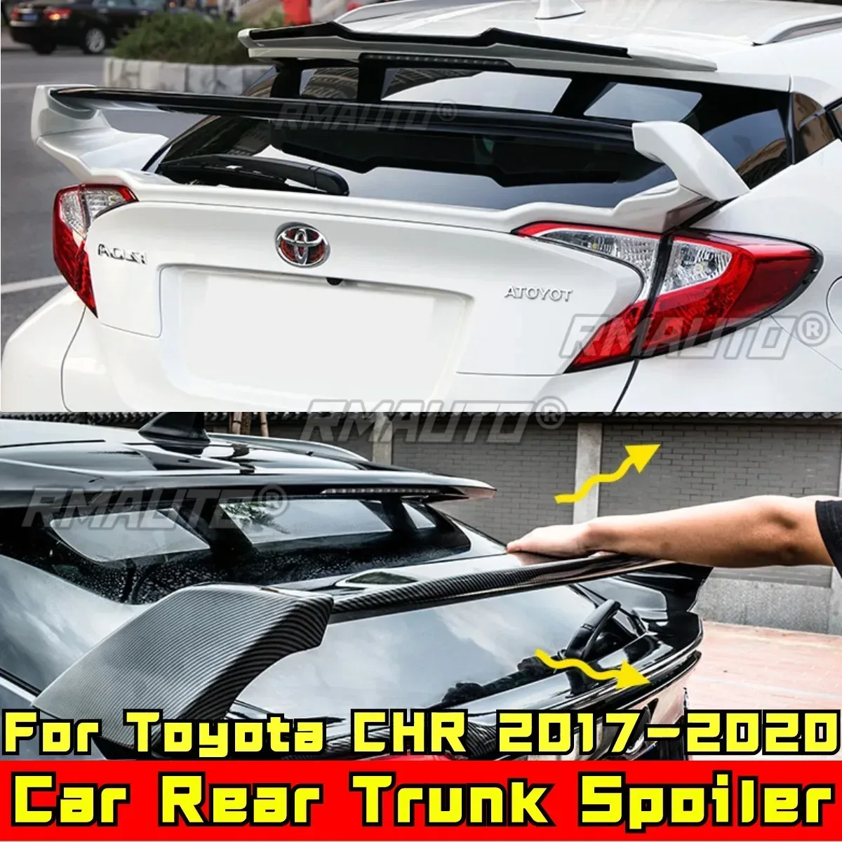 For Toyota CHR 2017-2020 Body Kit Toyota CHR Rear Trunk Wing Car ...