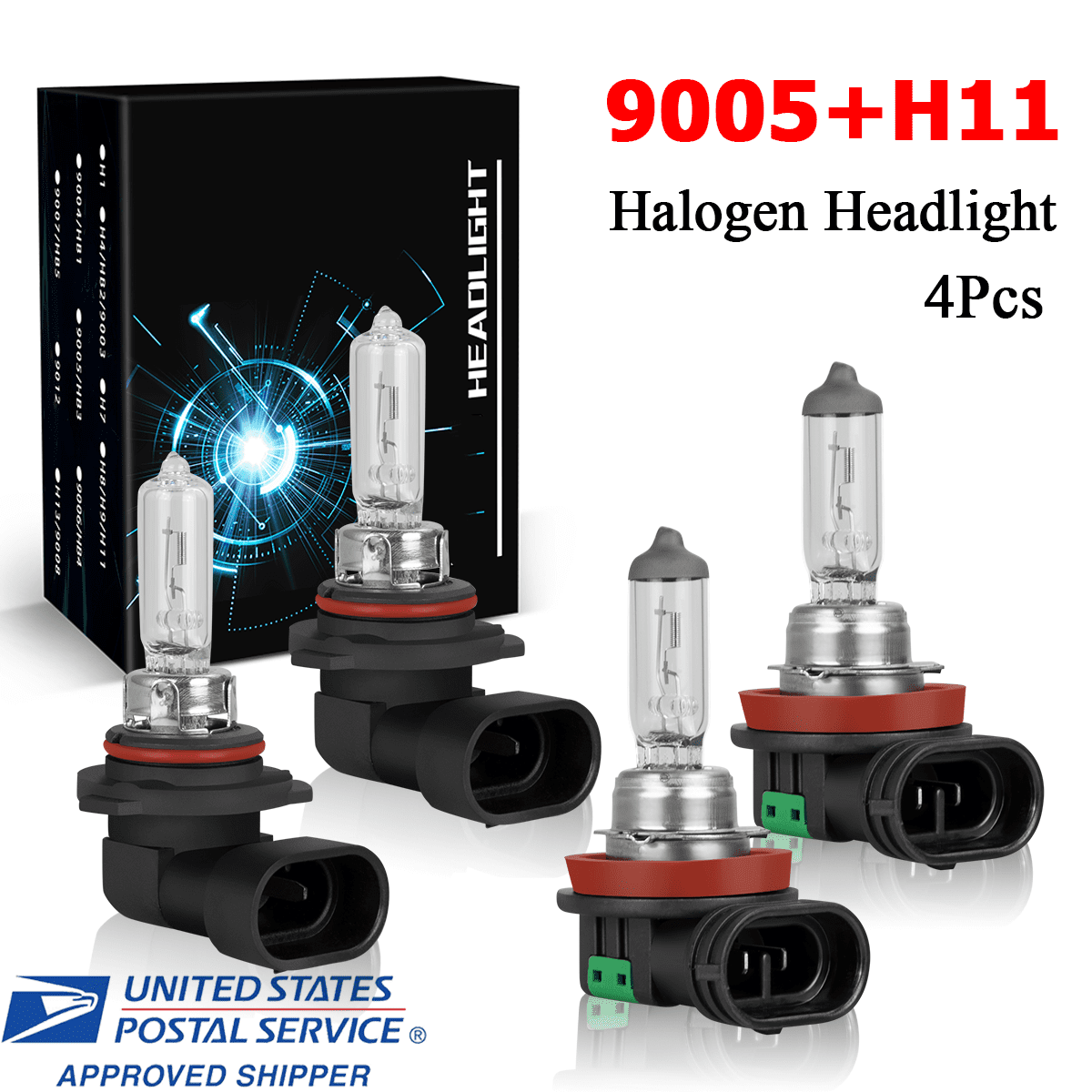 For Toyota Camry 2007-2018 Halogen Headlight 9005+H11 High Low Bulbs ...