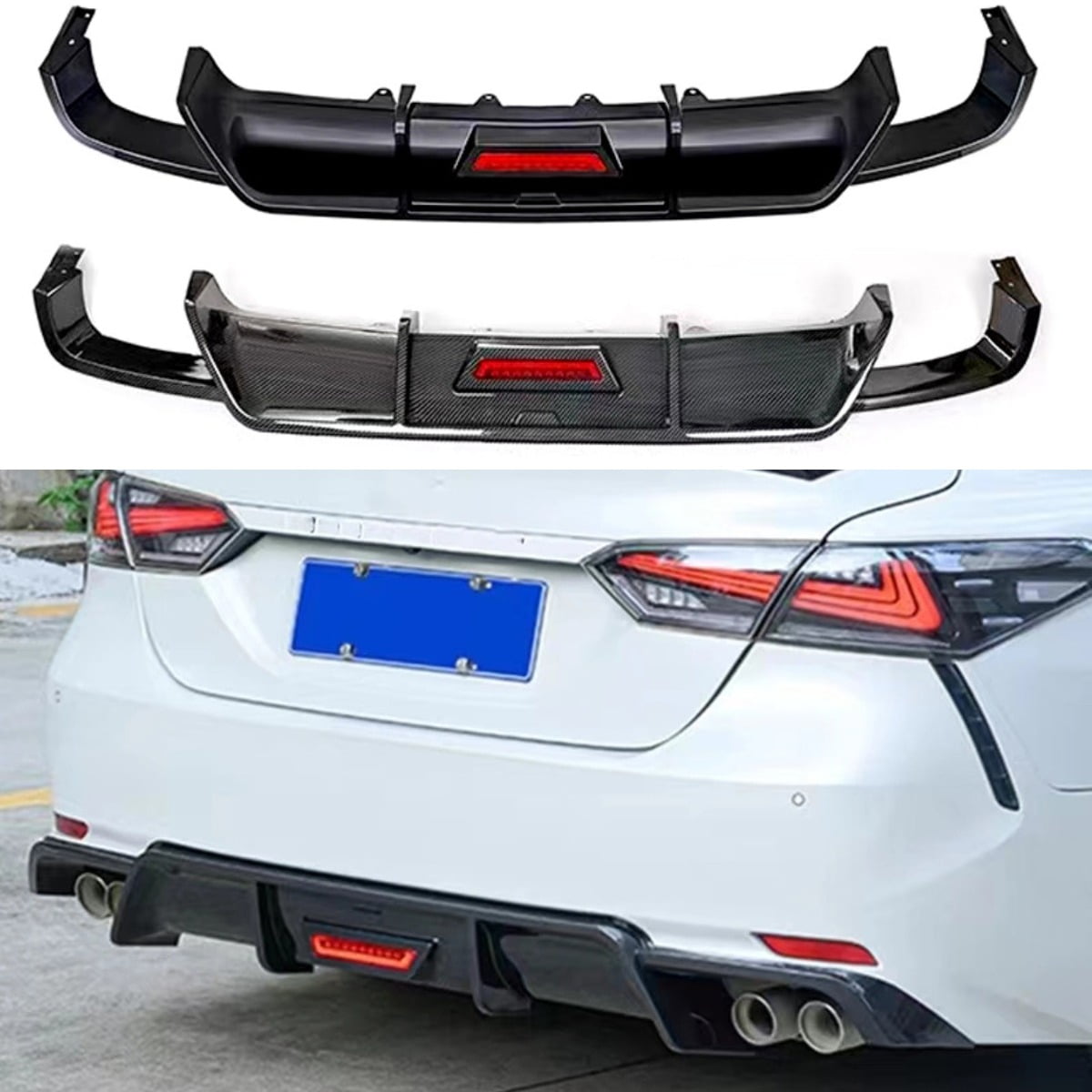 For Toyota Camry 8th Gen 2018-2022 Body Kit Rear Bumper Lip Rear Bumper ...