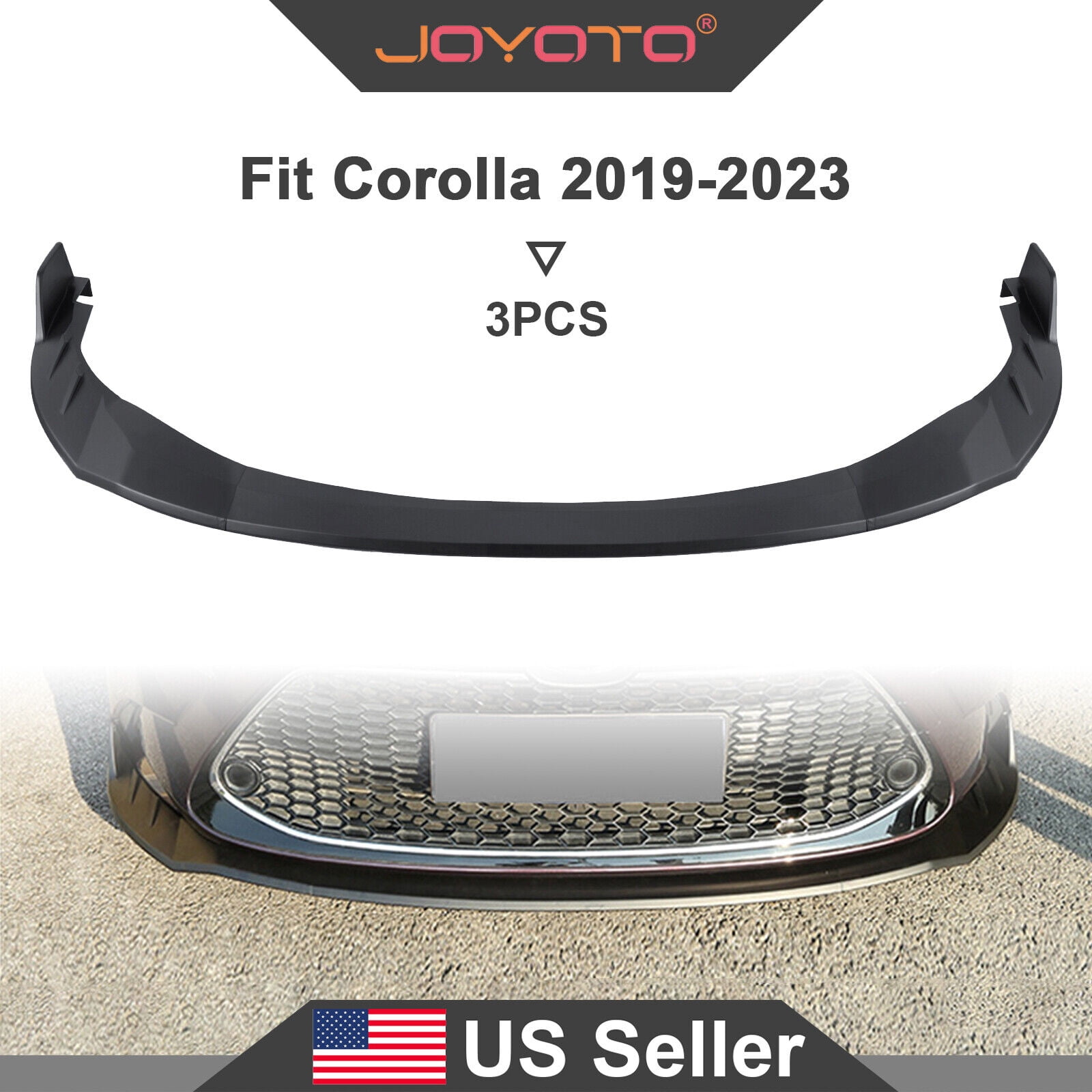 For Toyota Corolla 2019-2023 Front Bumper Lip Body Kit Spoiler Matt ...