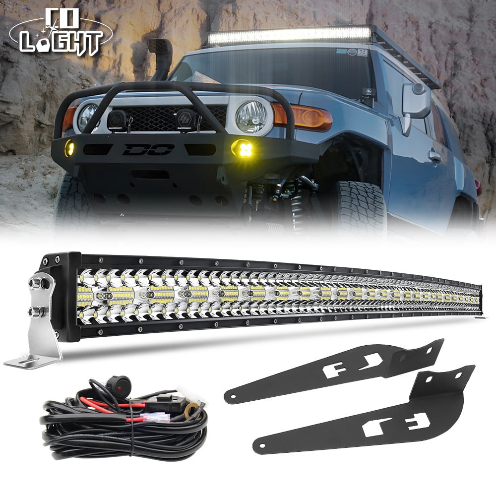 For Toyota FJ Cruiser 52" LED Straight/Curved Light Bar Mount Brackets ...