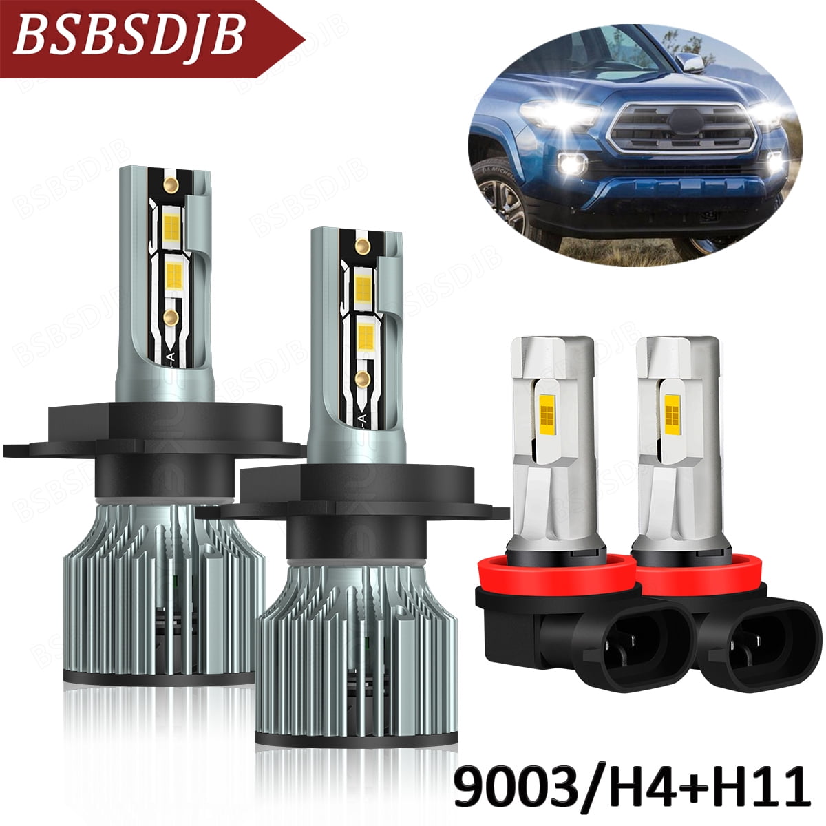 For Toyota HiAce 2006-2020 LED Headlight High/Low Beam + Fog Light ...
