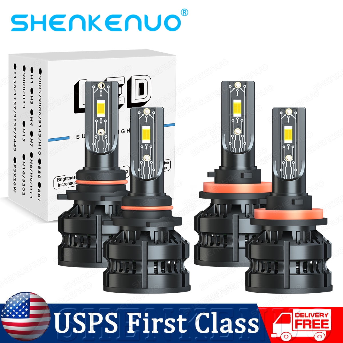 For Toyota Highlander 2011-2019 Combo LED Headlight High Low Beam Bulbs ...