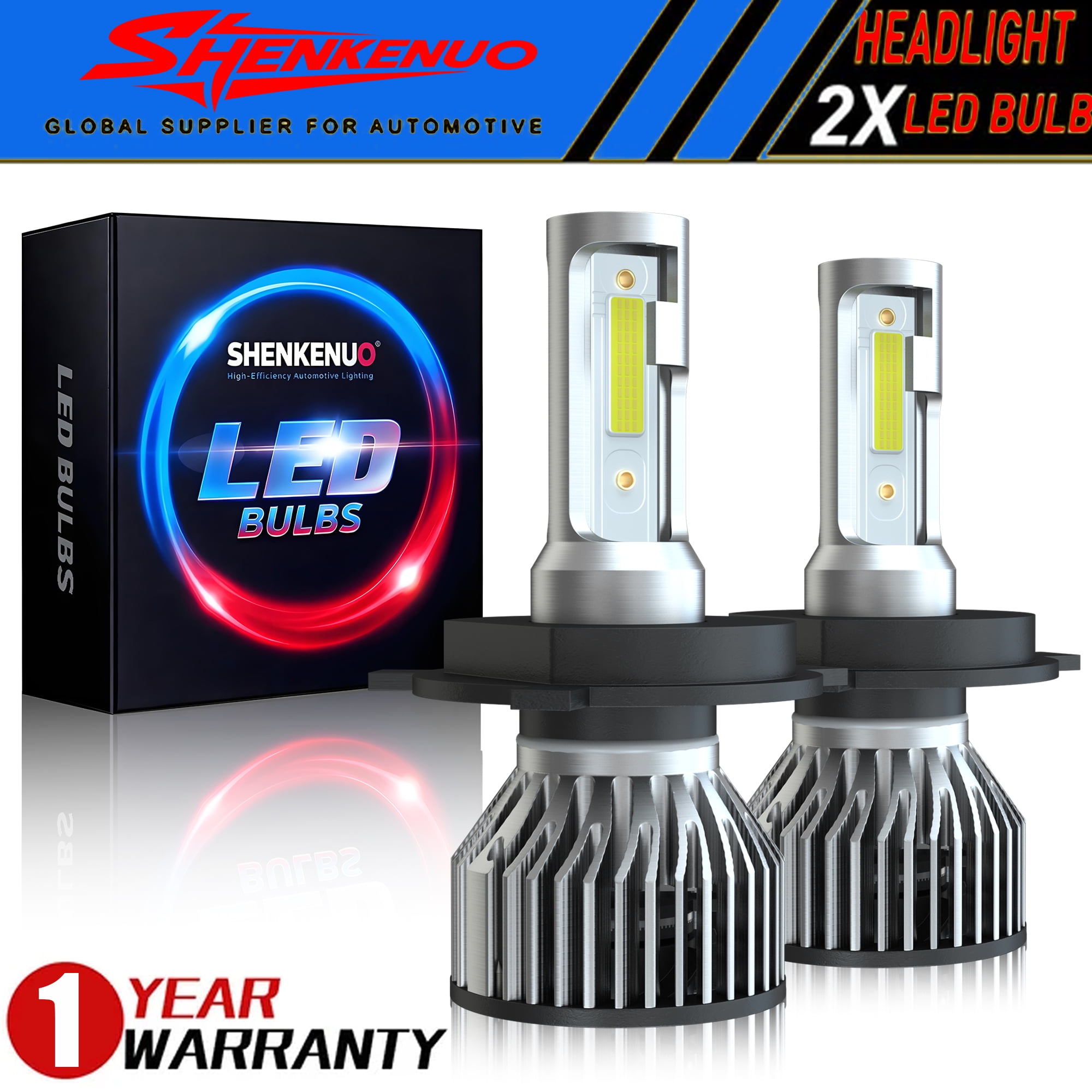 For Toyota Hilux 2005-2016 2017 2018 2019 LED Headlight Bulbs 9003 H4 ...