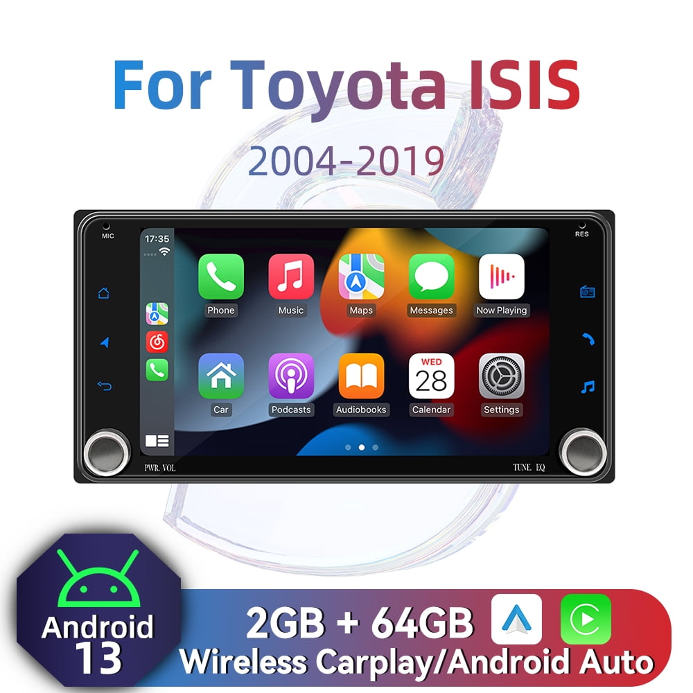 For Toyota ISIS 2004-2019 Wireless Carplay Autoradio 2Din Android Radio ...