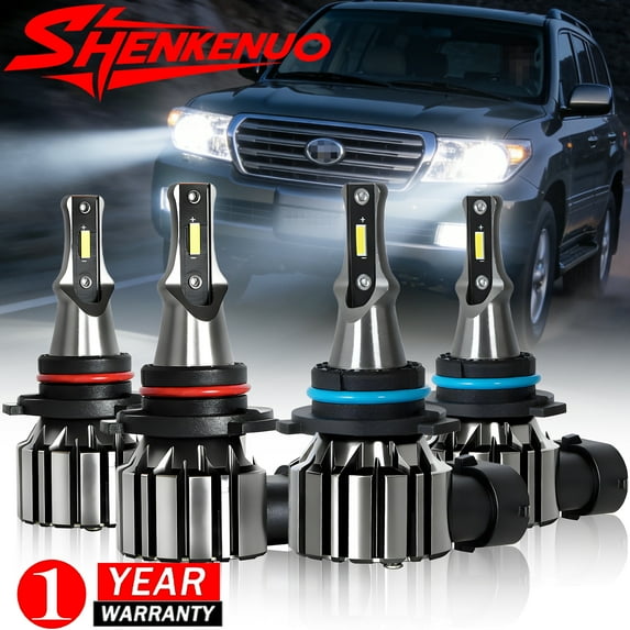 For Toyota Land Cruiser 2000-2007 LED Headlight Bulbs High/Low Beam ...