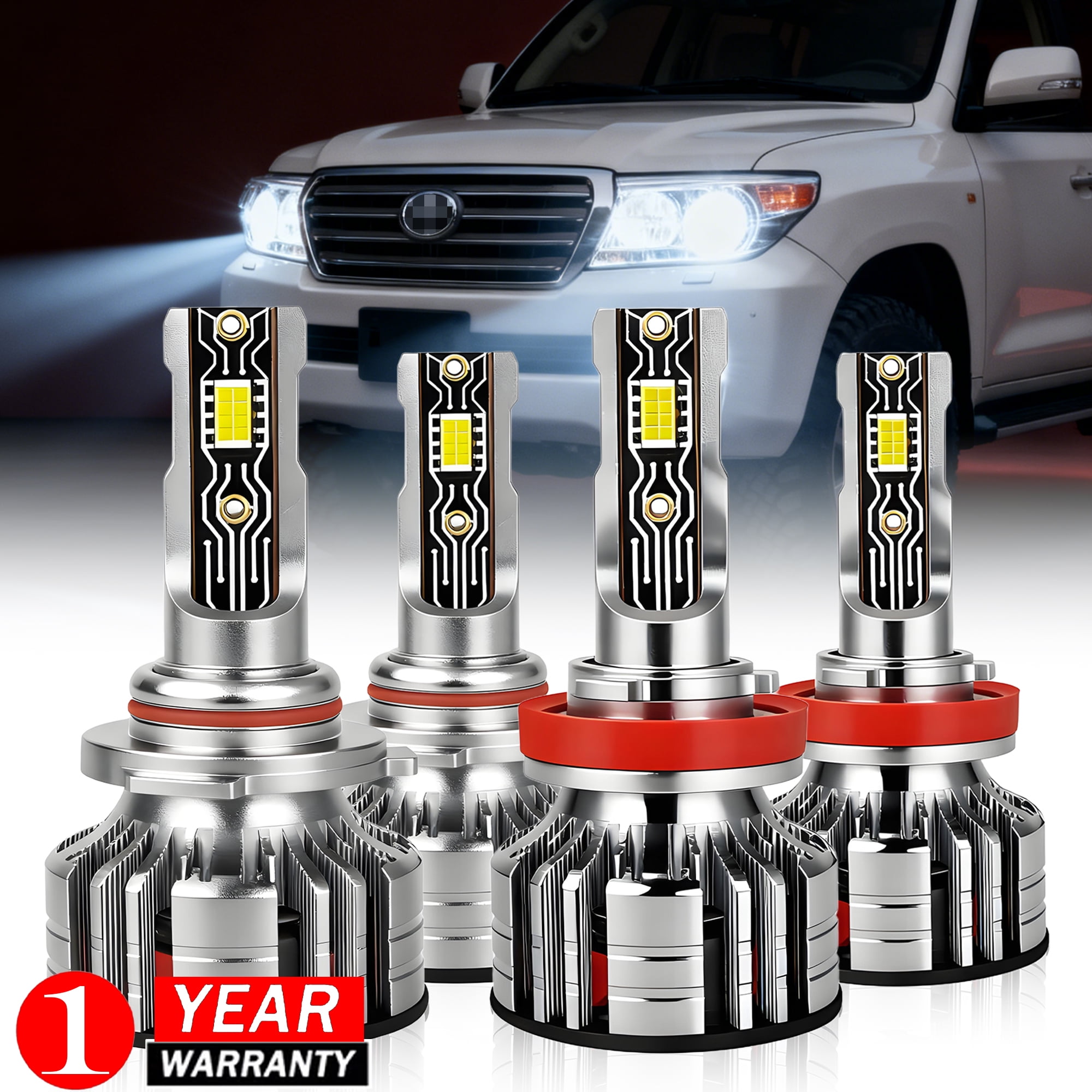 For Toyota Land Cruiser 2008-2011 4x Combo LED Headlights Hi/Lo Beam ...