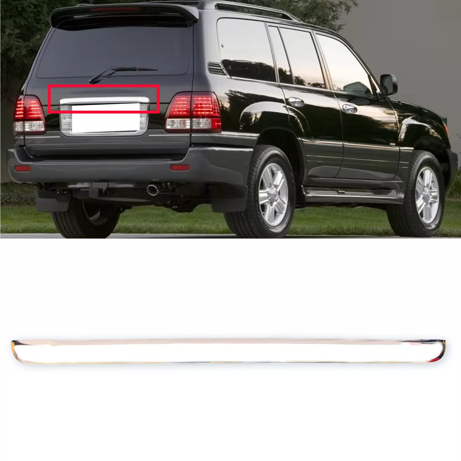 For Toyota Land Cruiser Lexus LX470 03-07 Rear Back Door Garnish Trim ...