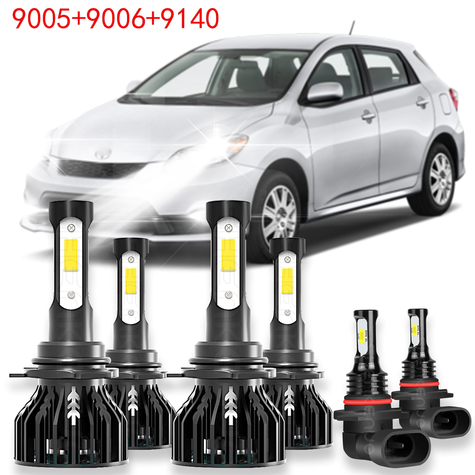 For Toyota Matrix 2003-2008 Front LED Headlight High/Low Beam+Fog Light ...