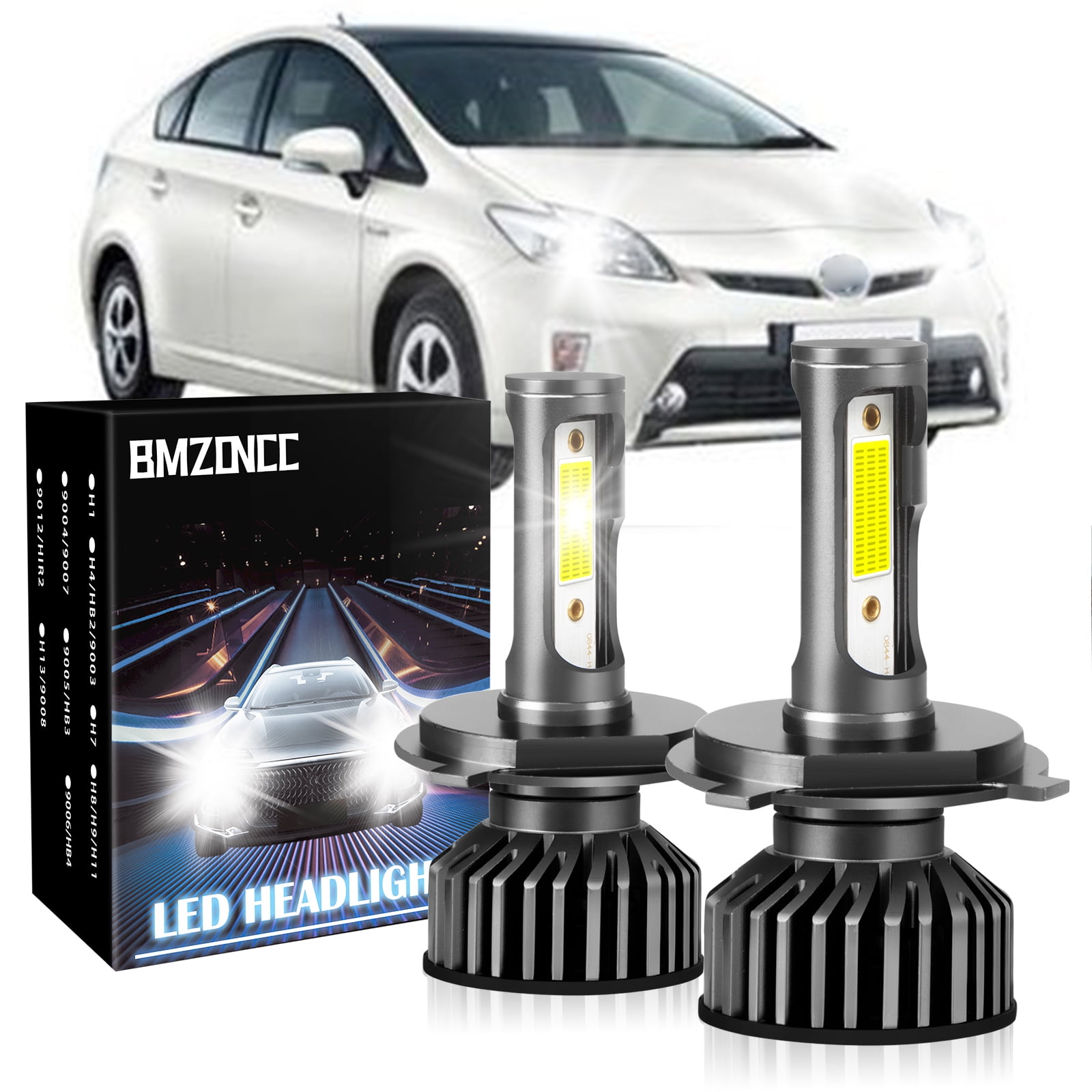 For Toyota Prius 2002-2008 2009 H4/9003/HB2 LED Headlight Bulbs,Super ...