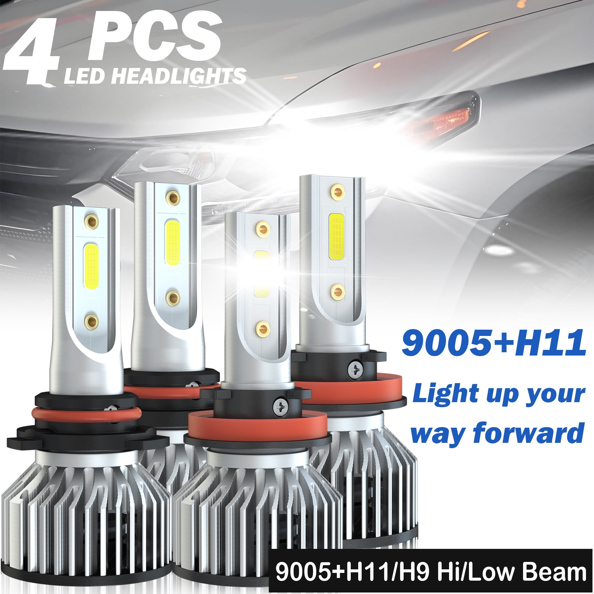 For Toyota Prius 2010 2011 2012 2013 2014 2015 LED Headlight Bulbs 9005 ...