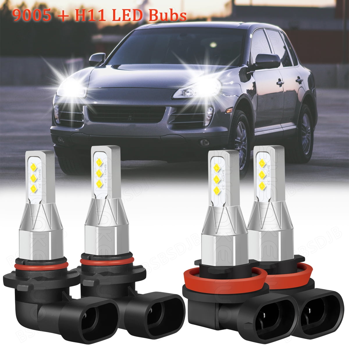 For Toyota Prius 2010-2015 Combo 4x Front LED Headlight Bulbs High Low ...