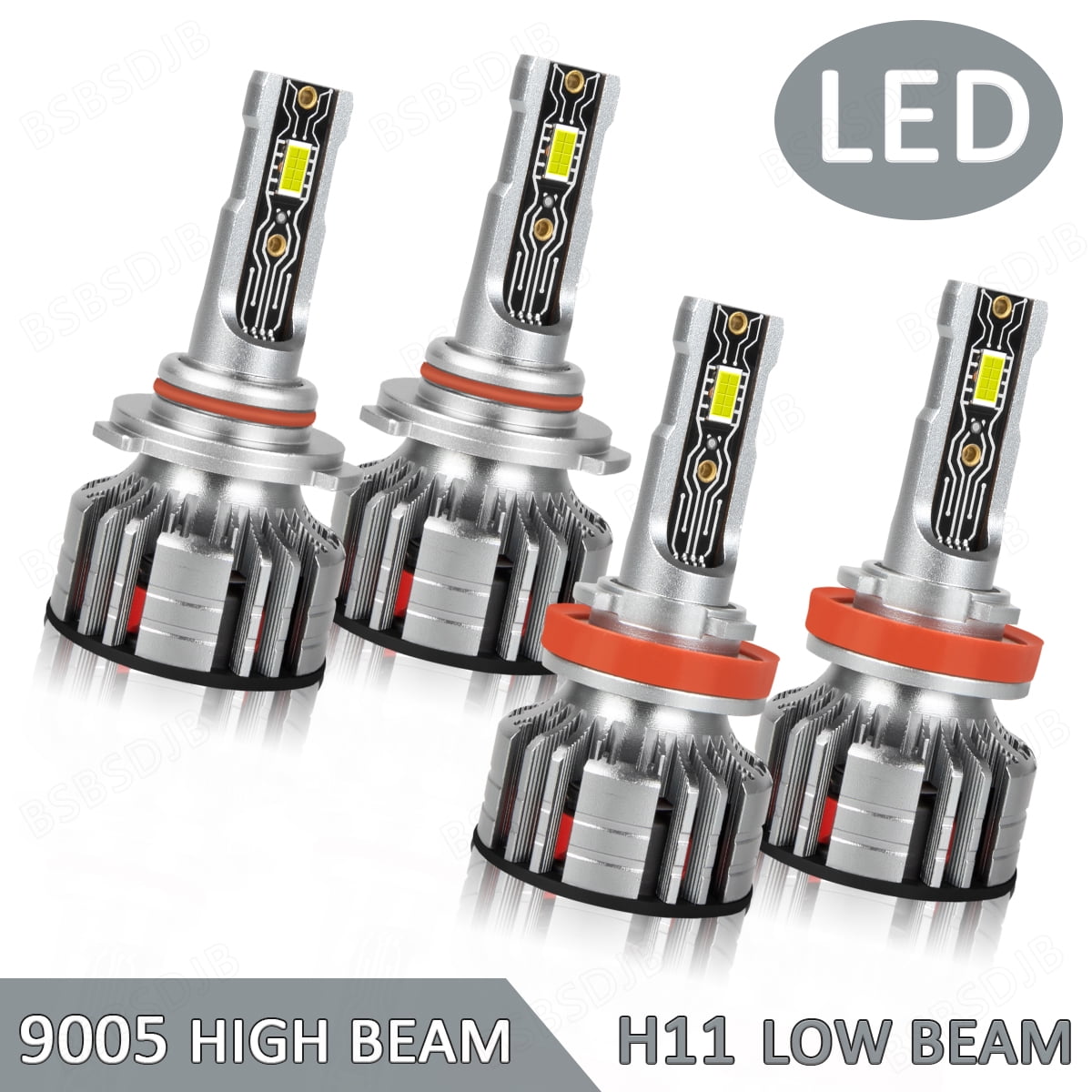 For Toyota Prius 2010-2015 Combo 4x Front LED Headlight Bulbs High Low ...