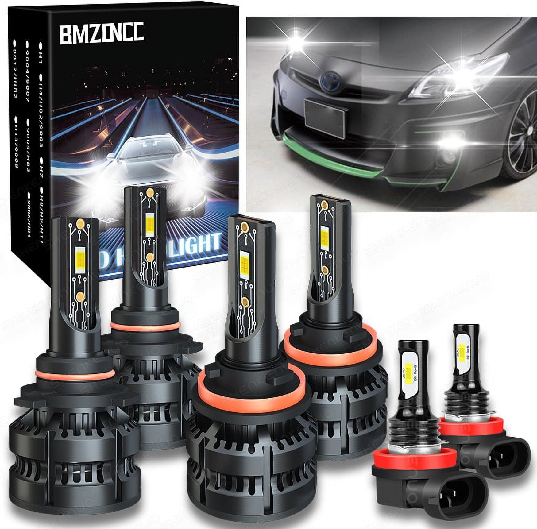 For Toyota Prius 2010-2015 Combo LED Headlight High/Low Kit+Fog Light ...