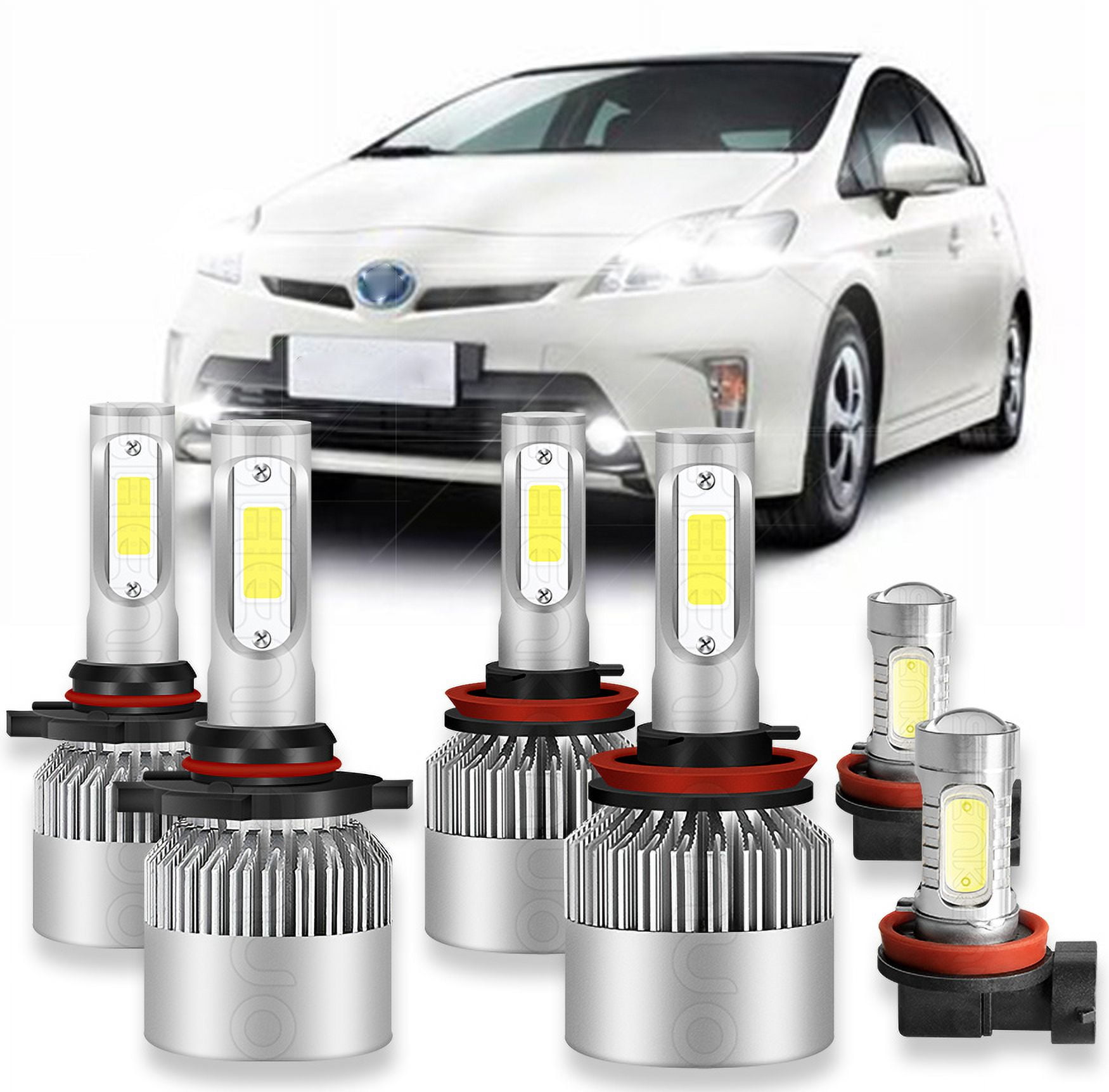 For Toyota Prius 2010-2015 LED Headlights 9005 H11 High Low H11 Fog ...