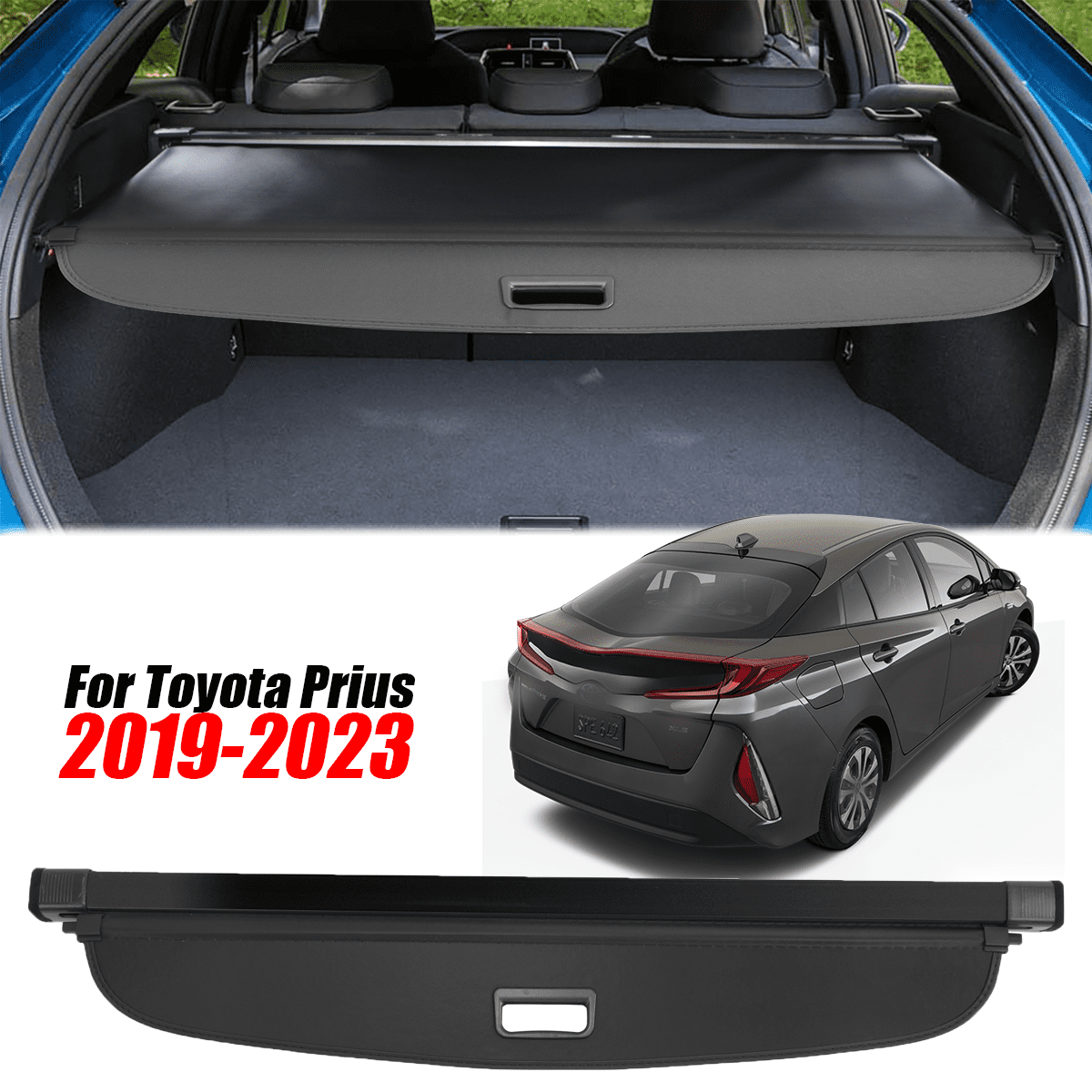For Toyota Prius 2019-2023 Retractable Trunk Cargo Cover Luggage Shade ...