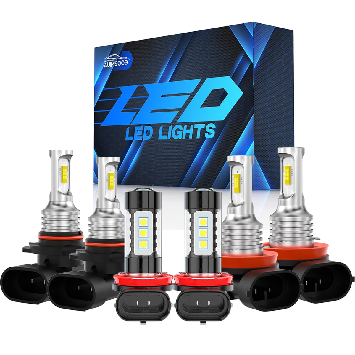 For Toyota Prius C 2012 2013 2014, LED Headlights 6000K 9005 H11 H11 Combo 4000LM 6000K Super ...