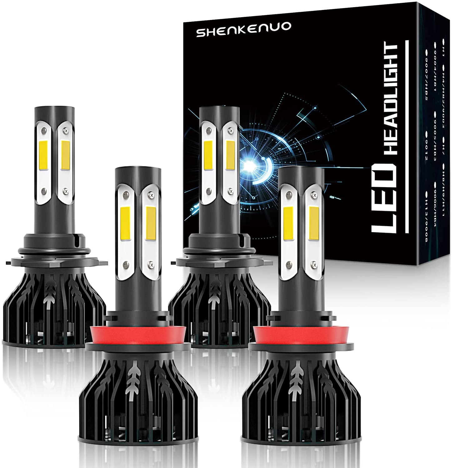 For Toyota Prius V 2012-2018 LED Headlight Bulbs 9005+H11 High Beam and ...