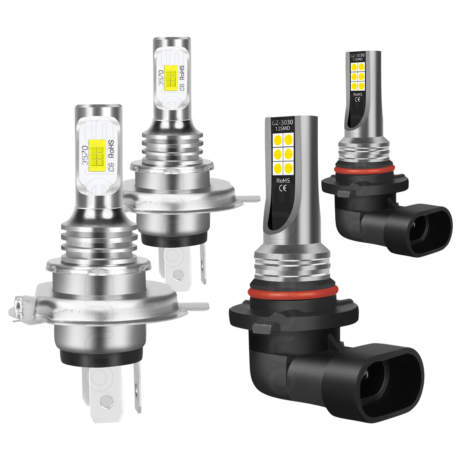 Toyota RAV4 2001-2005 LED Headlight & Fog Lamp Bulbs, 6000K White, IP68 ...