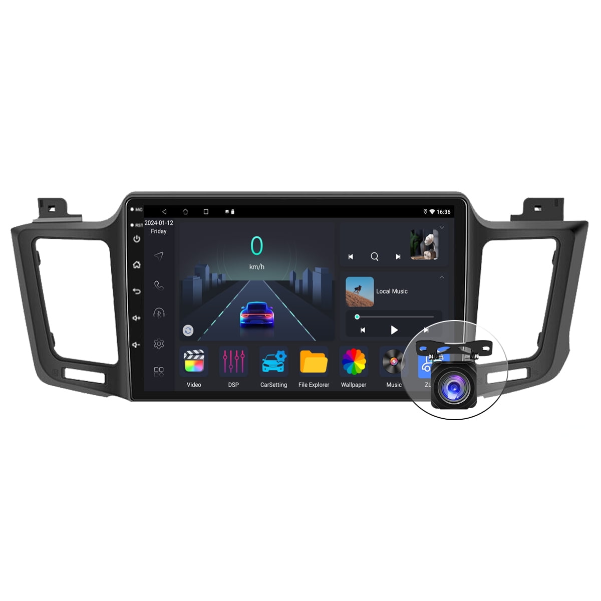 For Toyota RAV4 2013 2014 2015 2016 2017 Android 13 CarPlay Bluetooth 4 ...
