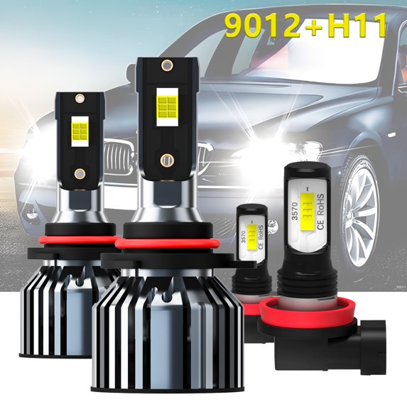 For Toyota RAV4 2016-2018,4x Bulbs KIT LED Headlights 9012 High Low ...