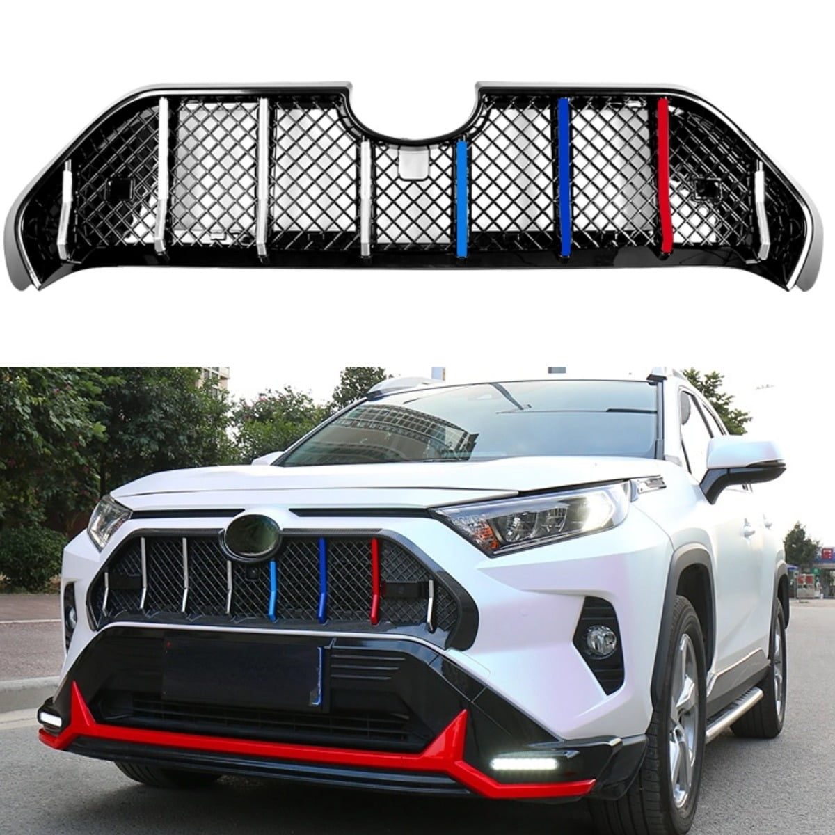 For Toyota RAV4 2020-2024 Body Kit Car Racing Grills Car Grille Front ...
