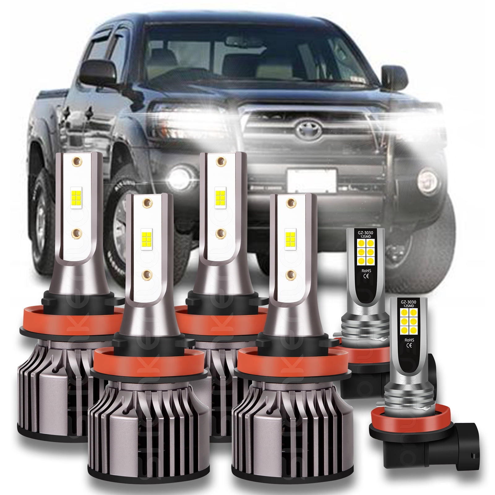 For Toyota Tacoma 2016-2021 Combo LED Headlights High/Low Beam+Fog ...