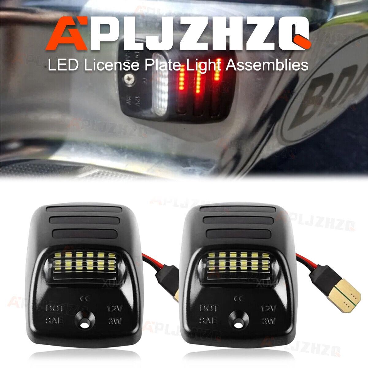 For Toyota Tacoma Tundra 2005-2015 LED License Plate Light Rear Bumper ...