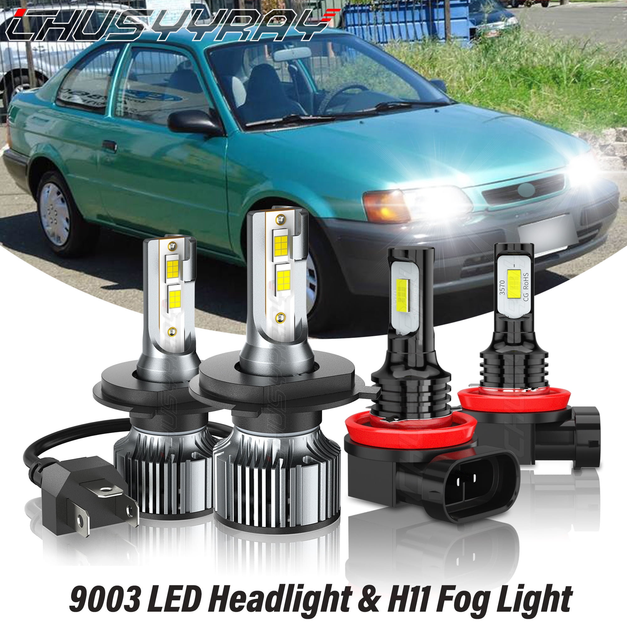 For Toyota Tercel 1997 1998 1999 LED Front Headlight High Low Beam ...