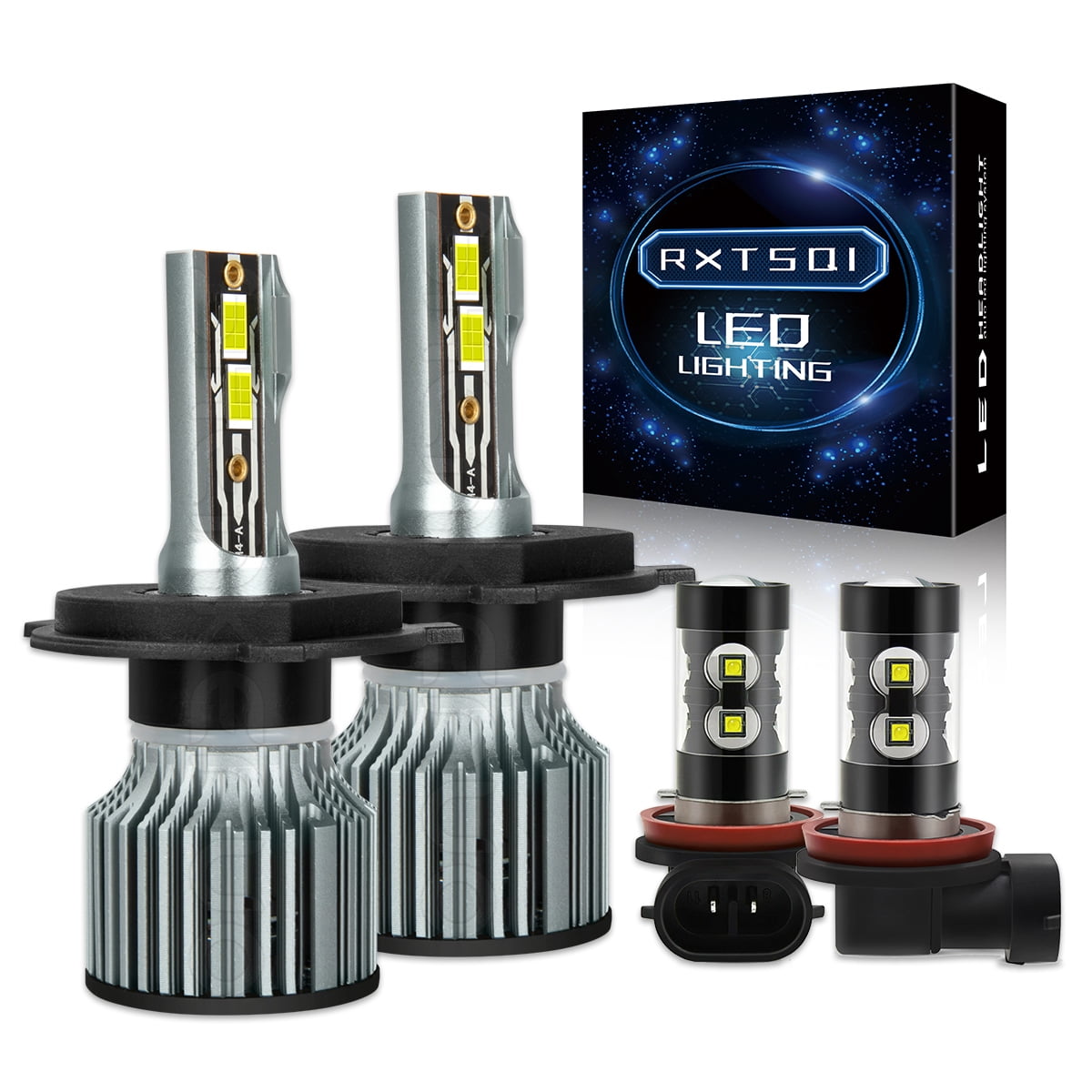 For Toyota Tundra 2014 2015 2016 2017 2018 - H4+H11 LED Headlight Bulbs ...