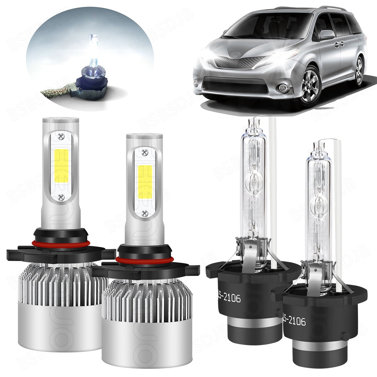 For Toyota Venza 2009 2010 2011 2012 Front LED+HID Headlight High&Low ...