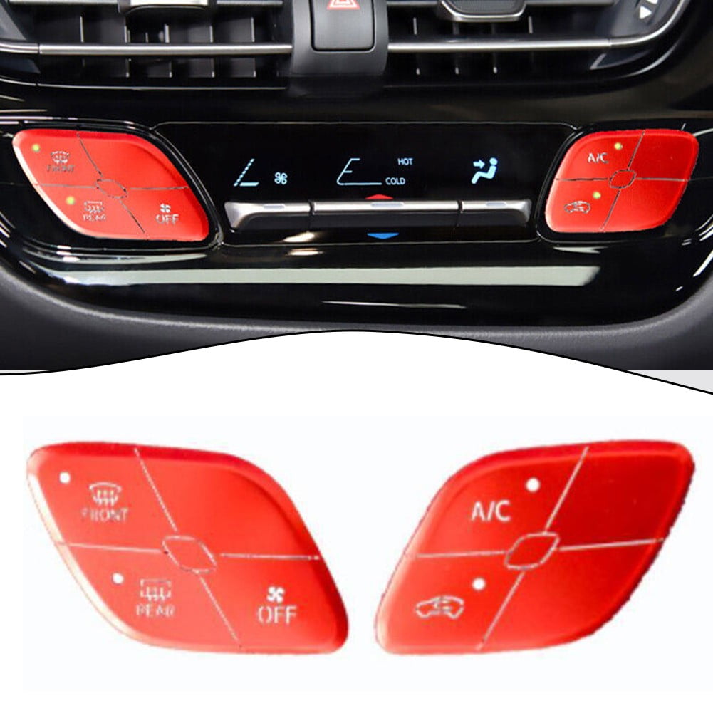 For Toyota for CHR 2018-2022 Red Aluminum Central Console AC Button ...